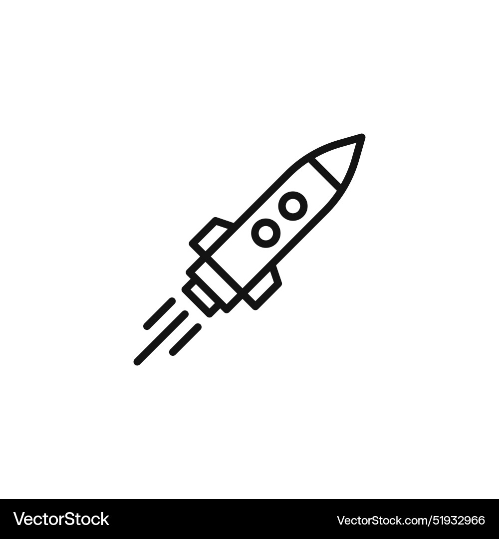 Space rocket launch icon ideal for innovation Vector Image