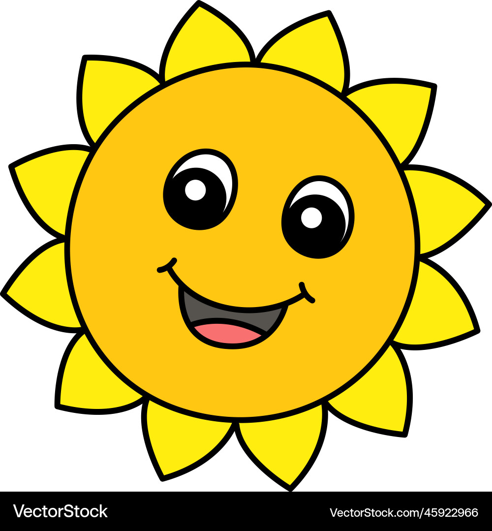 Cartoon Sun Without Face