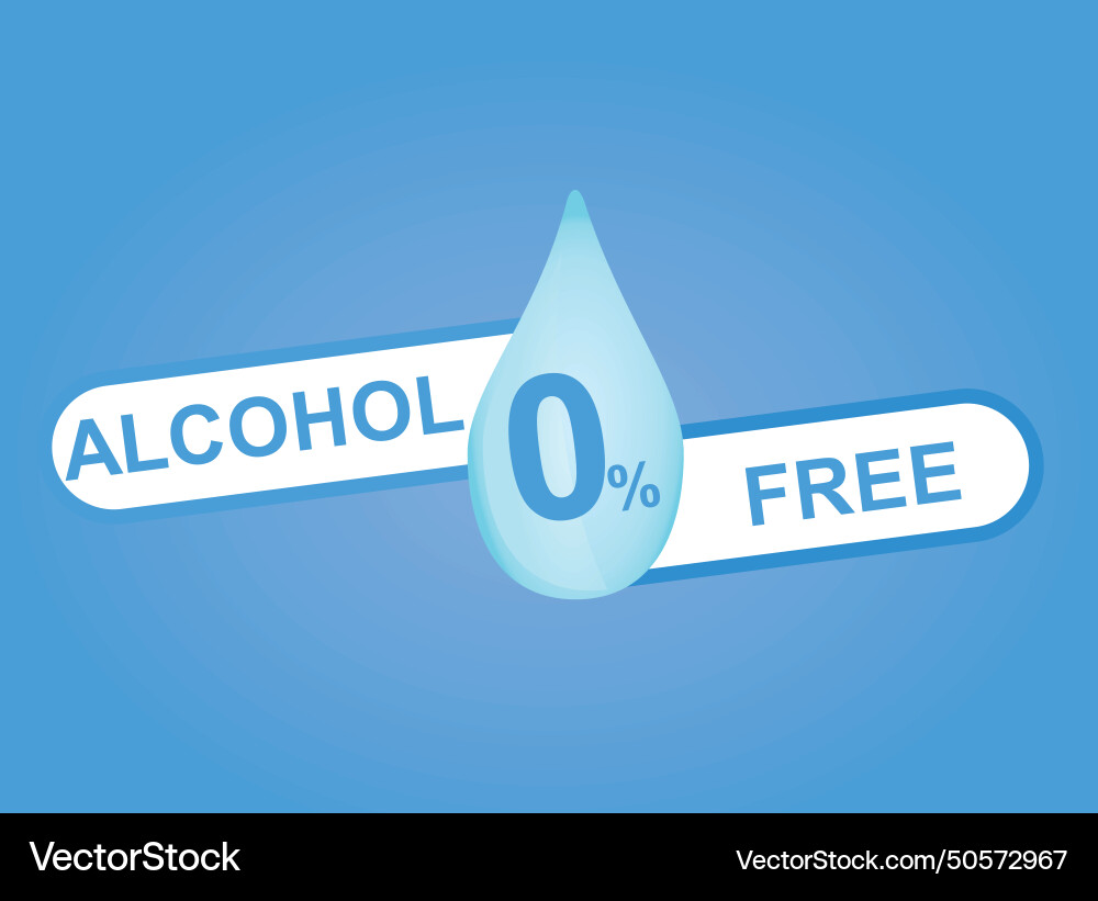 Alcohol free icon Royalty Free Vector Image - VectorStock
