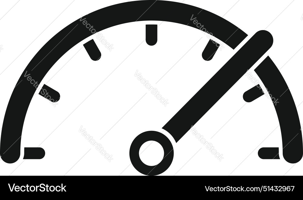 Black and white speedometer icon Royalty Free Vector Image