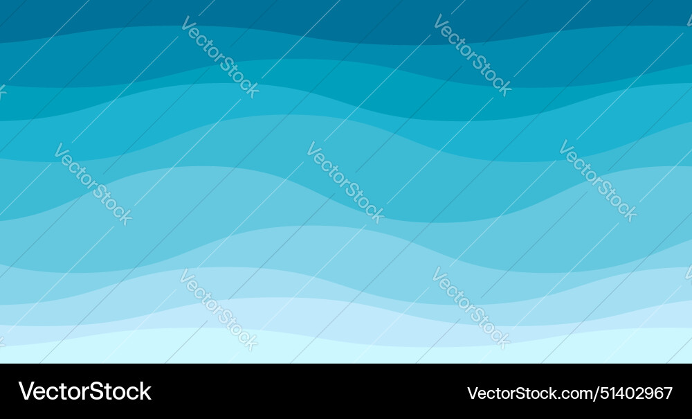 Blue abstract ocean water waves Royalty Free Vector Image