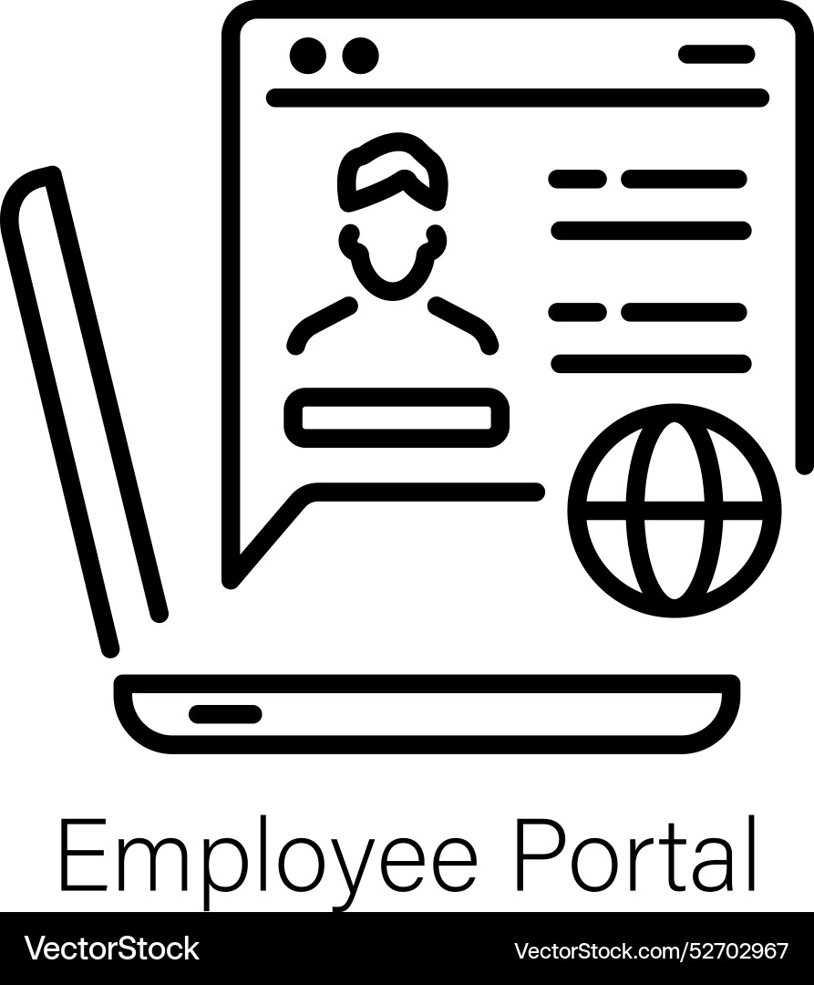Employee portal Royalty Free Vector Image - VectorStock