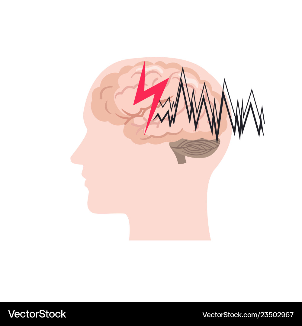 Epilepsy icon isolated on a white background Vector Image