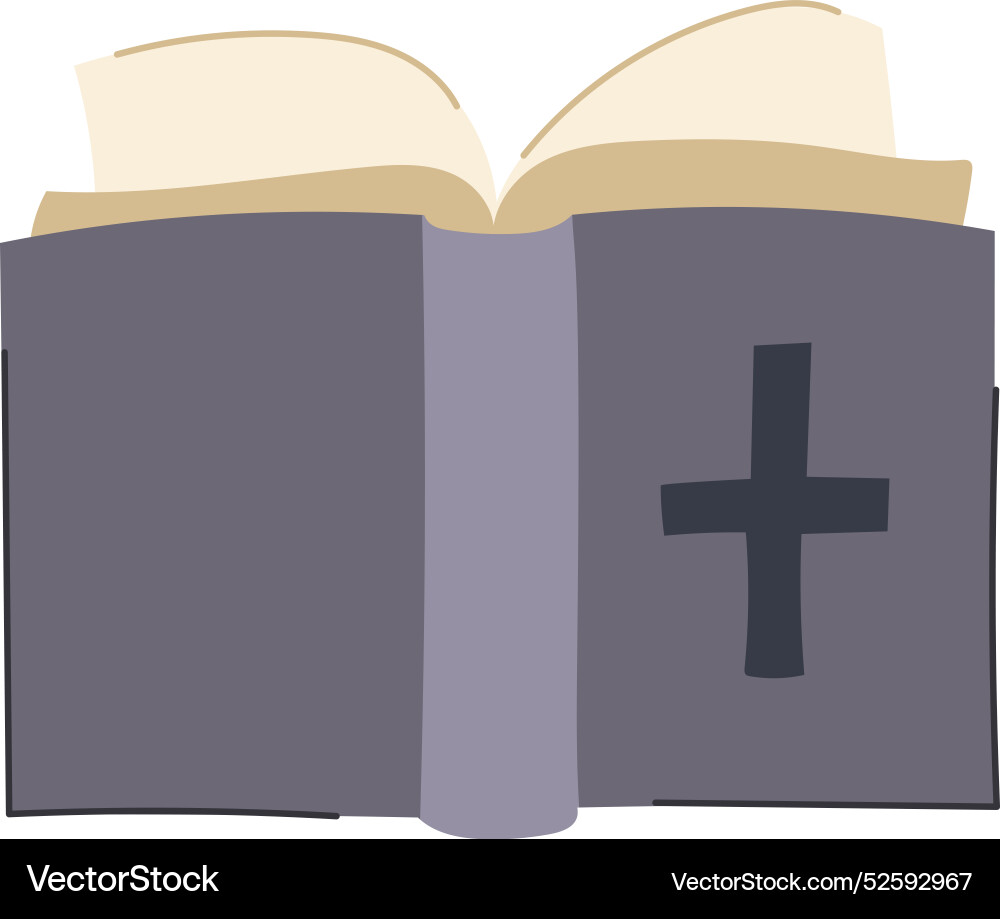 Hand bible cartoon Royalty Free Vector Image - VectorStock