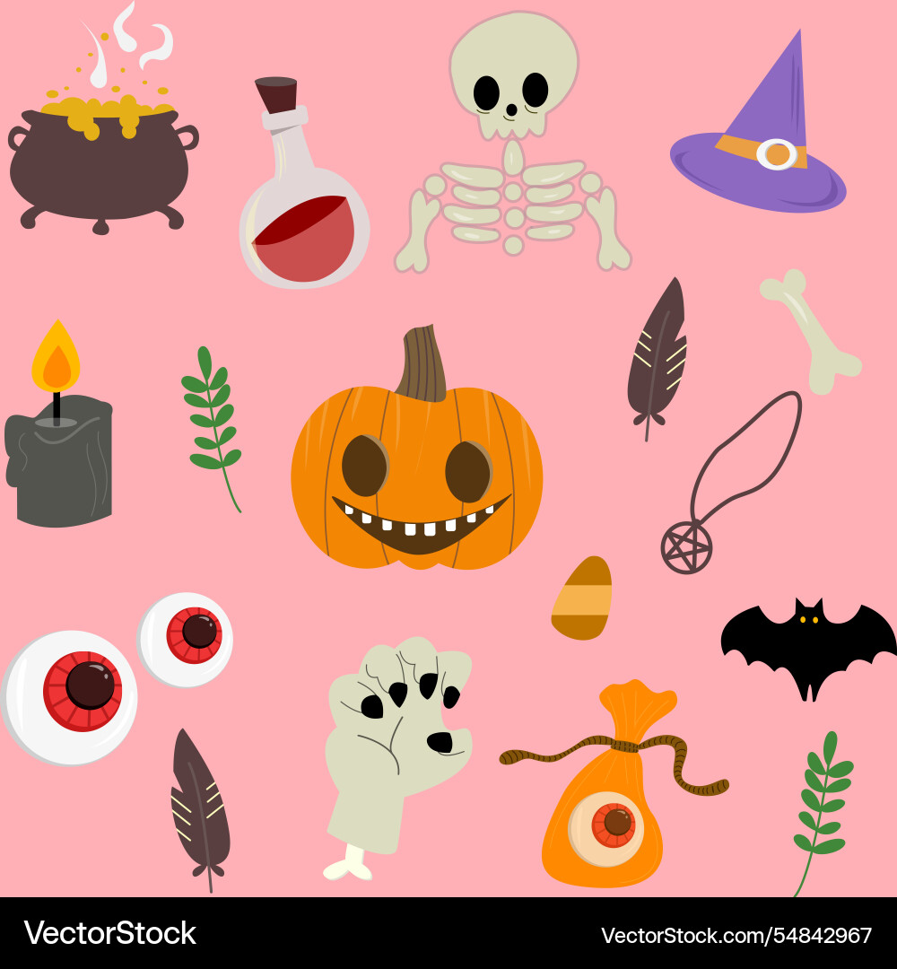 Hand drawn halloween element clipart ornament Vector Image