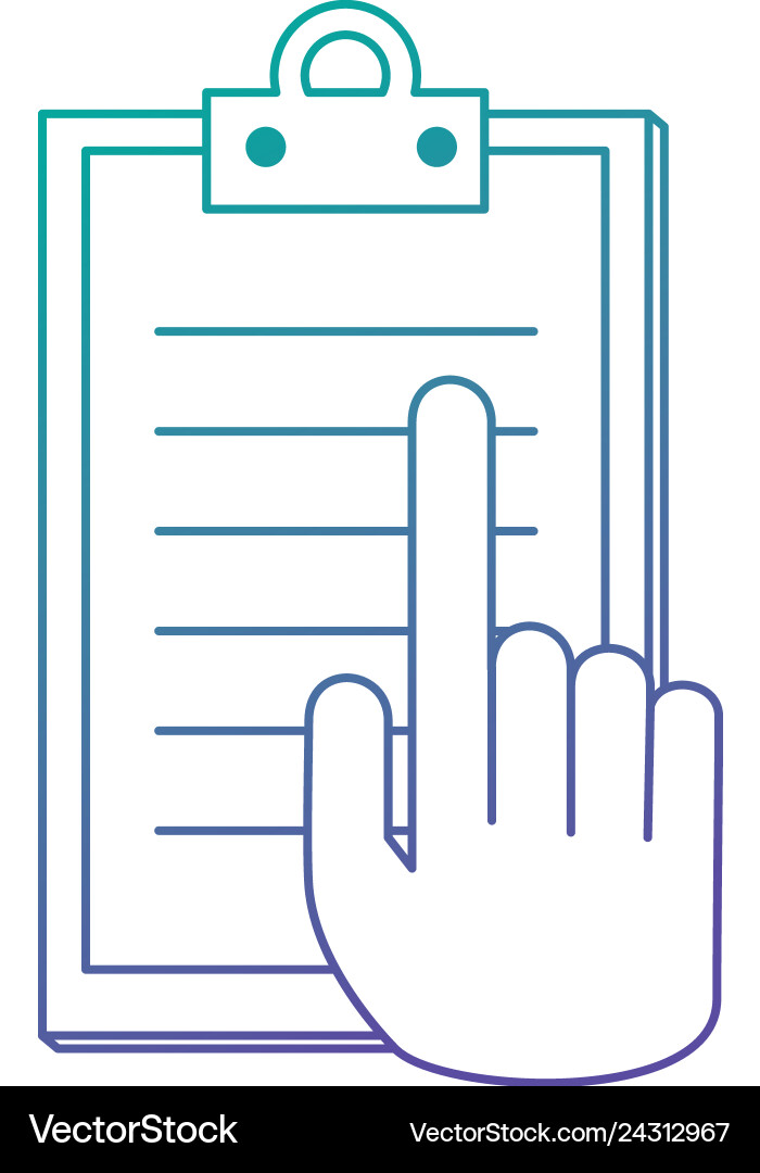 Hand with checklist clipboard Royalty Free Vector Image