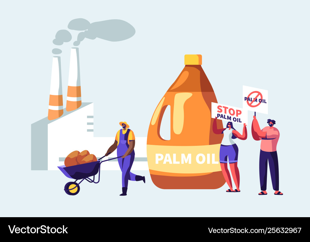 Palmöl Protest Produktion stoppen Lizenzfreies Vektorbild