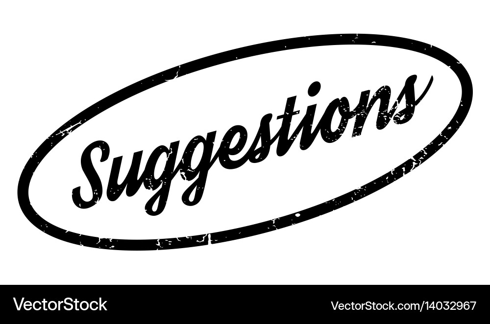 Suggestions rubber stamp Royalty Free Vector Image