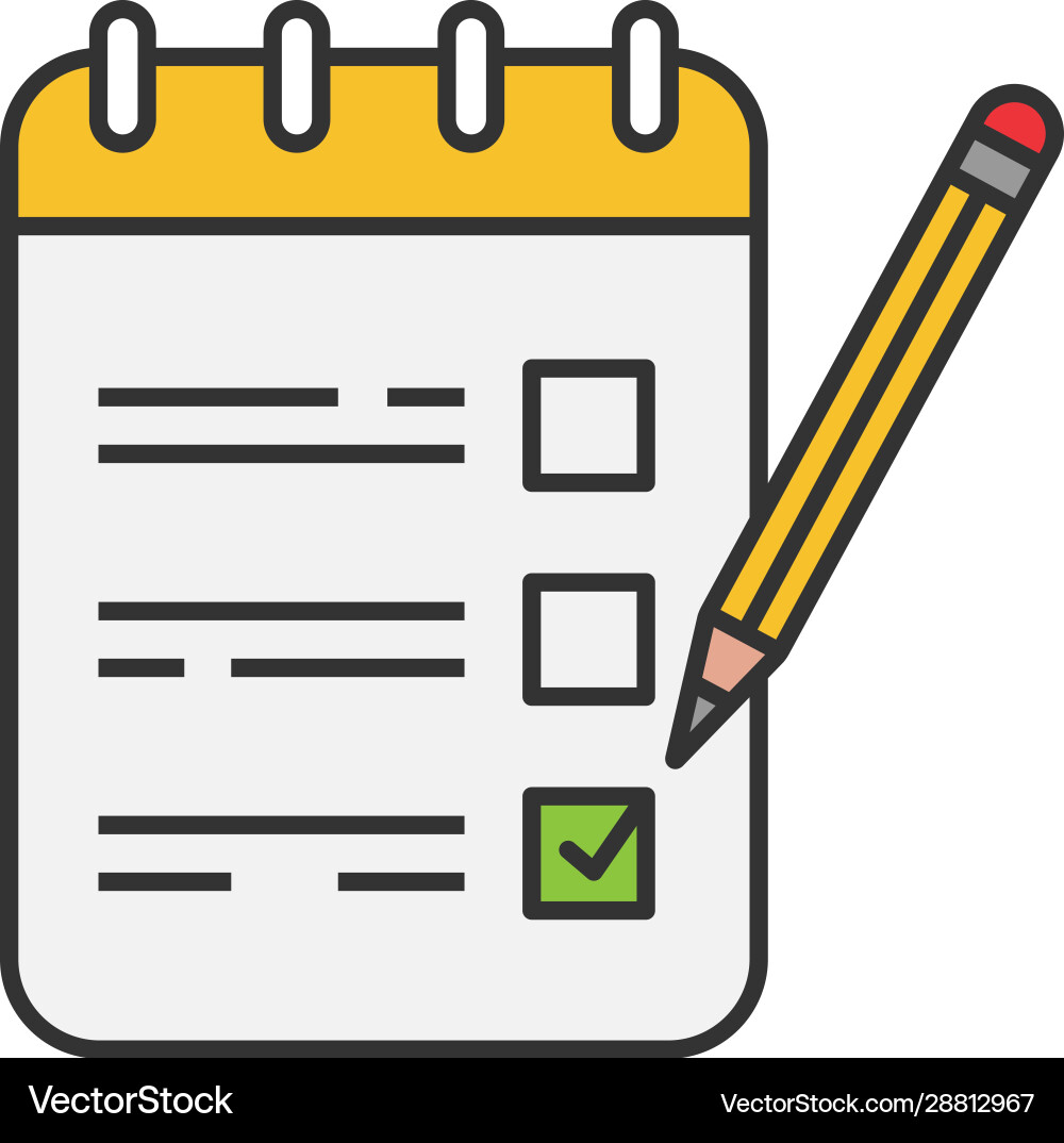 To do list color icon Royalty Free Vector Image