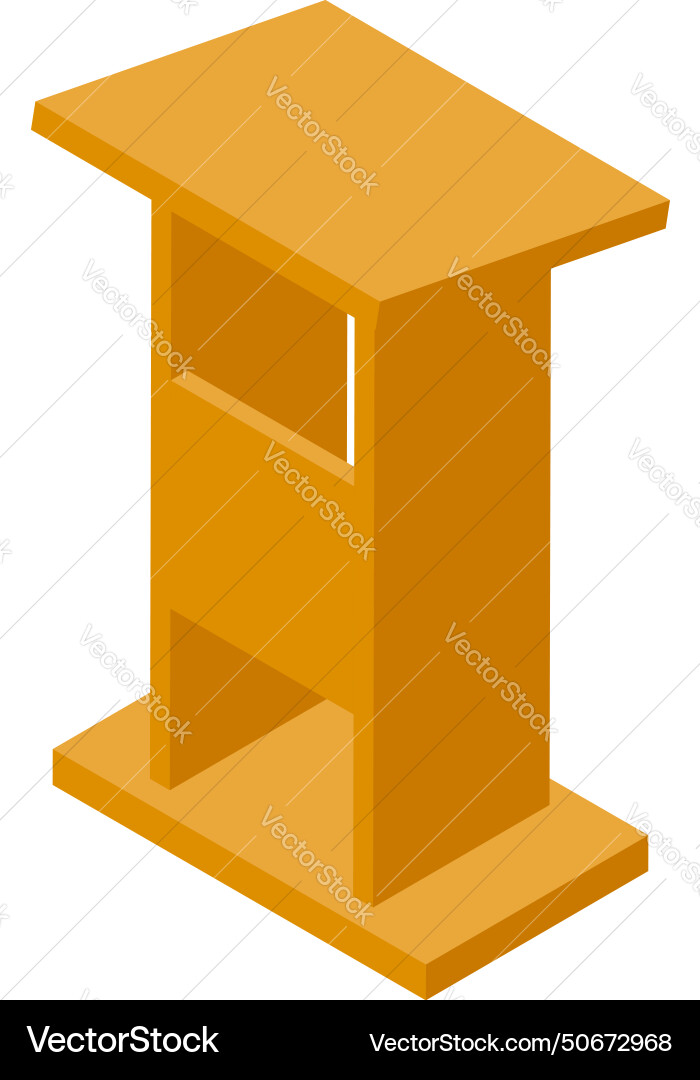 Debate tribune icon isometric public Royalty Free Vector