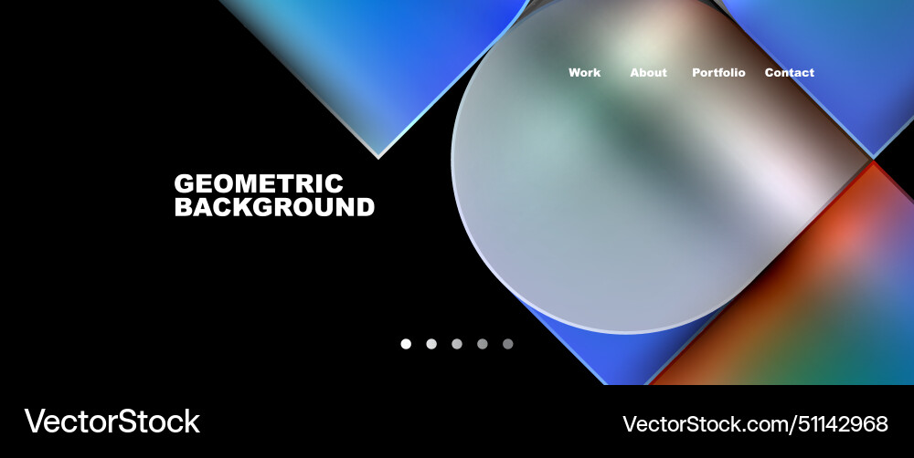 Geometric abstract glassmorphism with circles and Vector Image