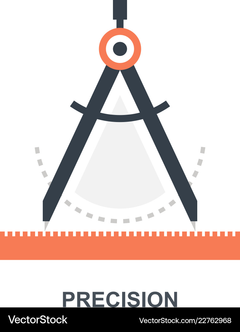 Precision icon concept Royalty Free Vector Image