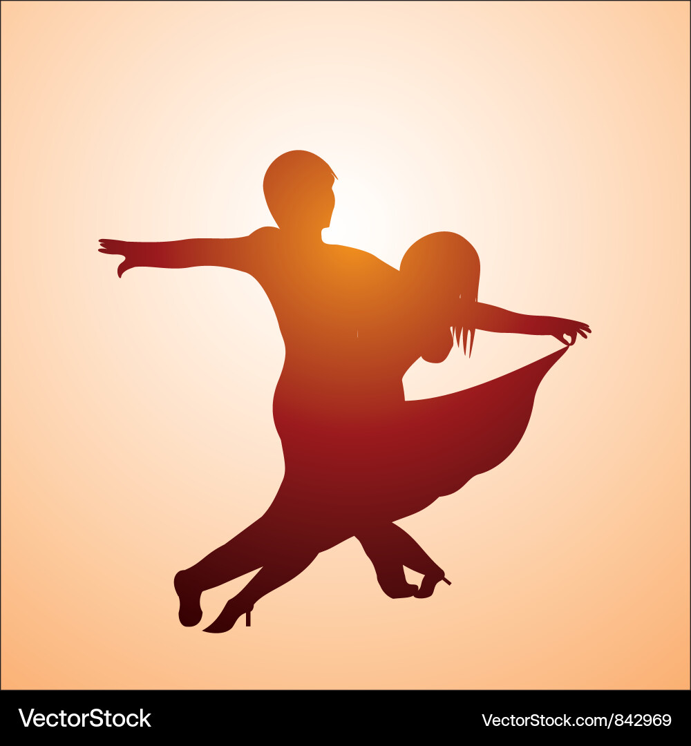 Ballroom dancers Royalty Free Vector Image - VectorStock