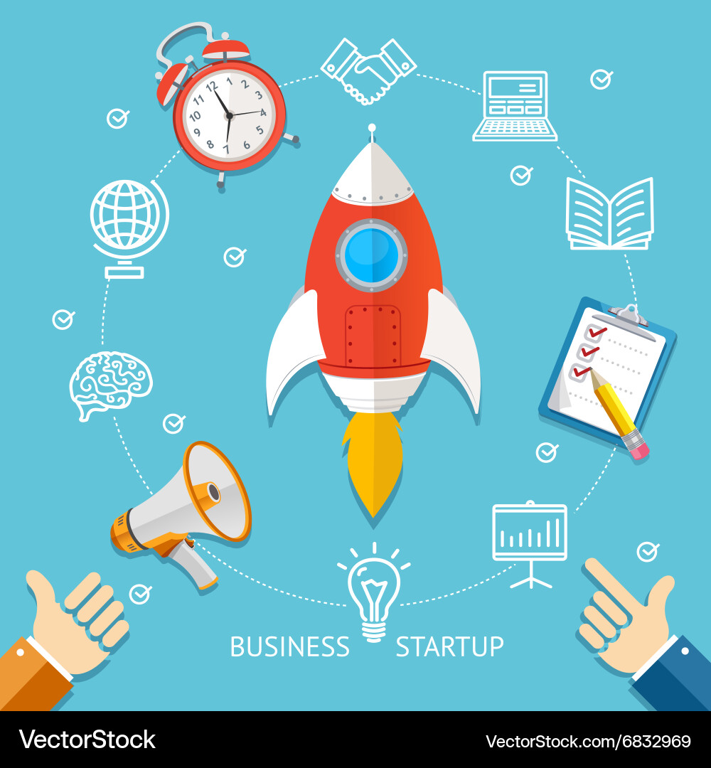 Business startup concept Royalty Free Vector Image