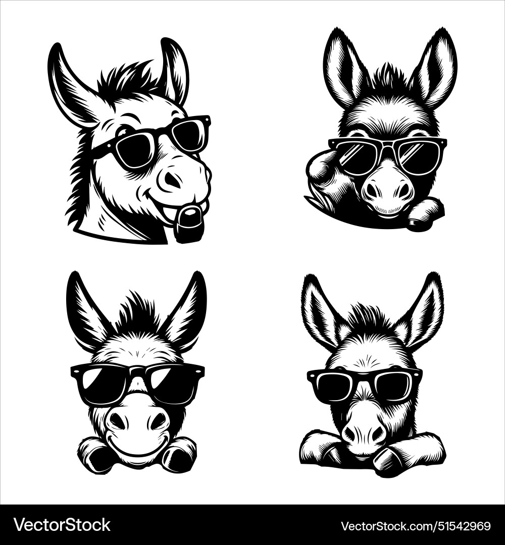 Donkey svg Royalty Free Vector Image - VectorStock