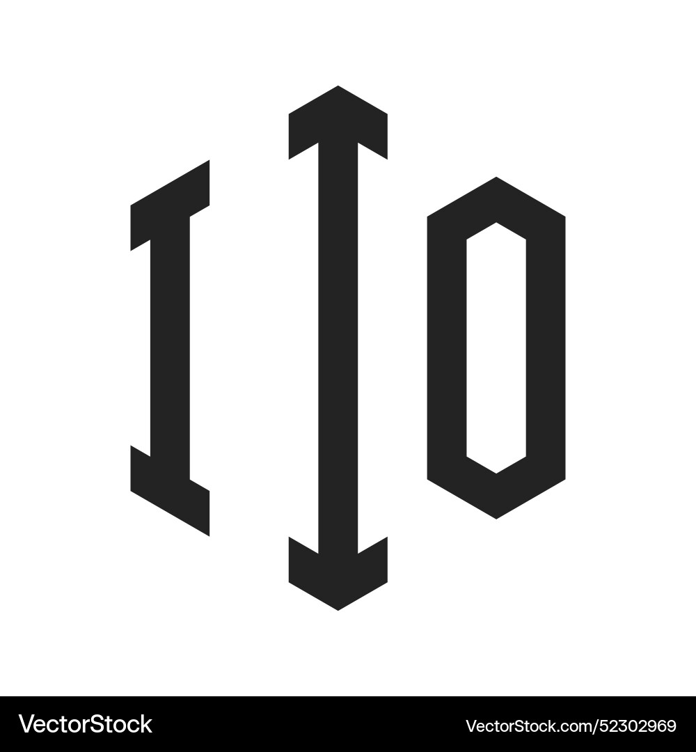 Iio logo design initial letter monogram Royalty Free Vector