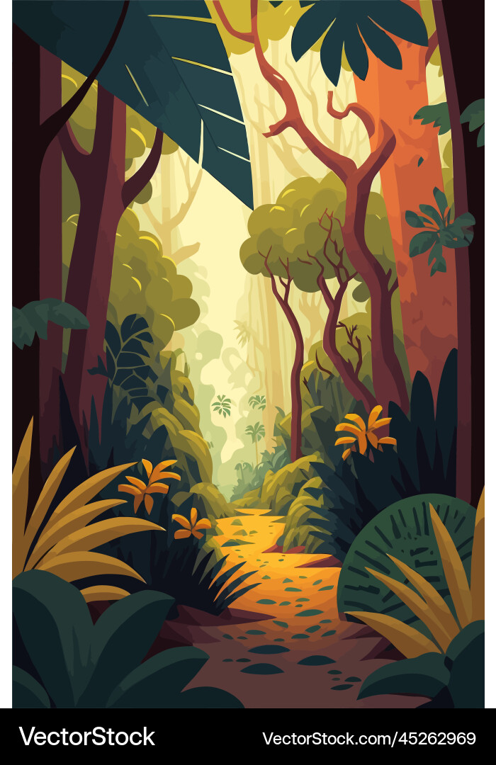 Jungle Cartoon Background