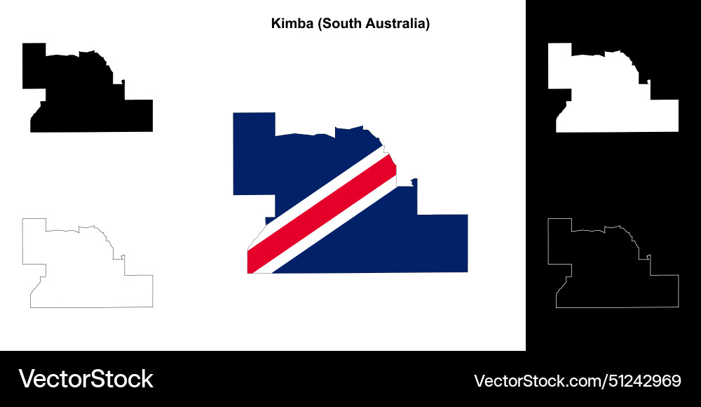 Kimba outline map Royalty Free Vector Image - VectorStock