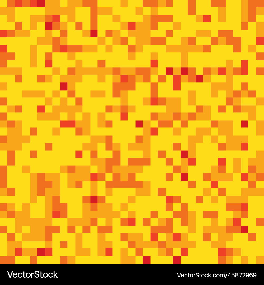 Orange tones pixel mosaic pattern Royalty Free Vector Image