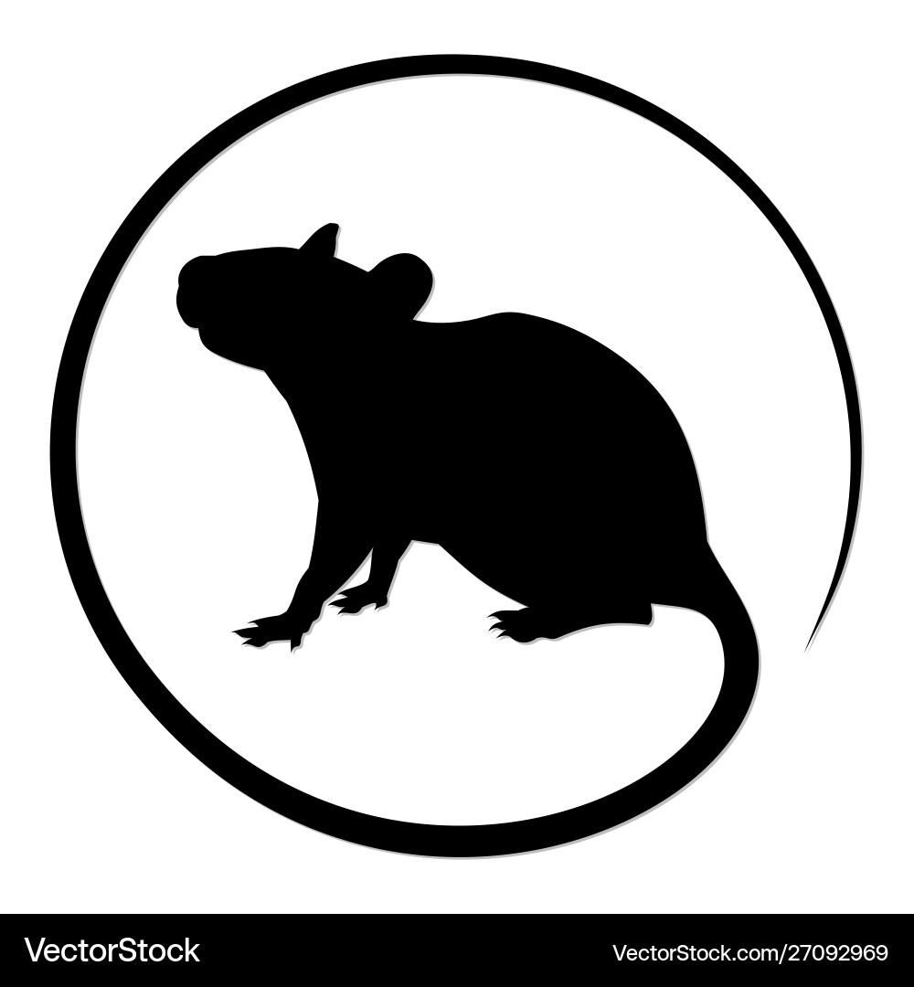 Round symbol rat Royalty Free Vector Image - VectorStock