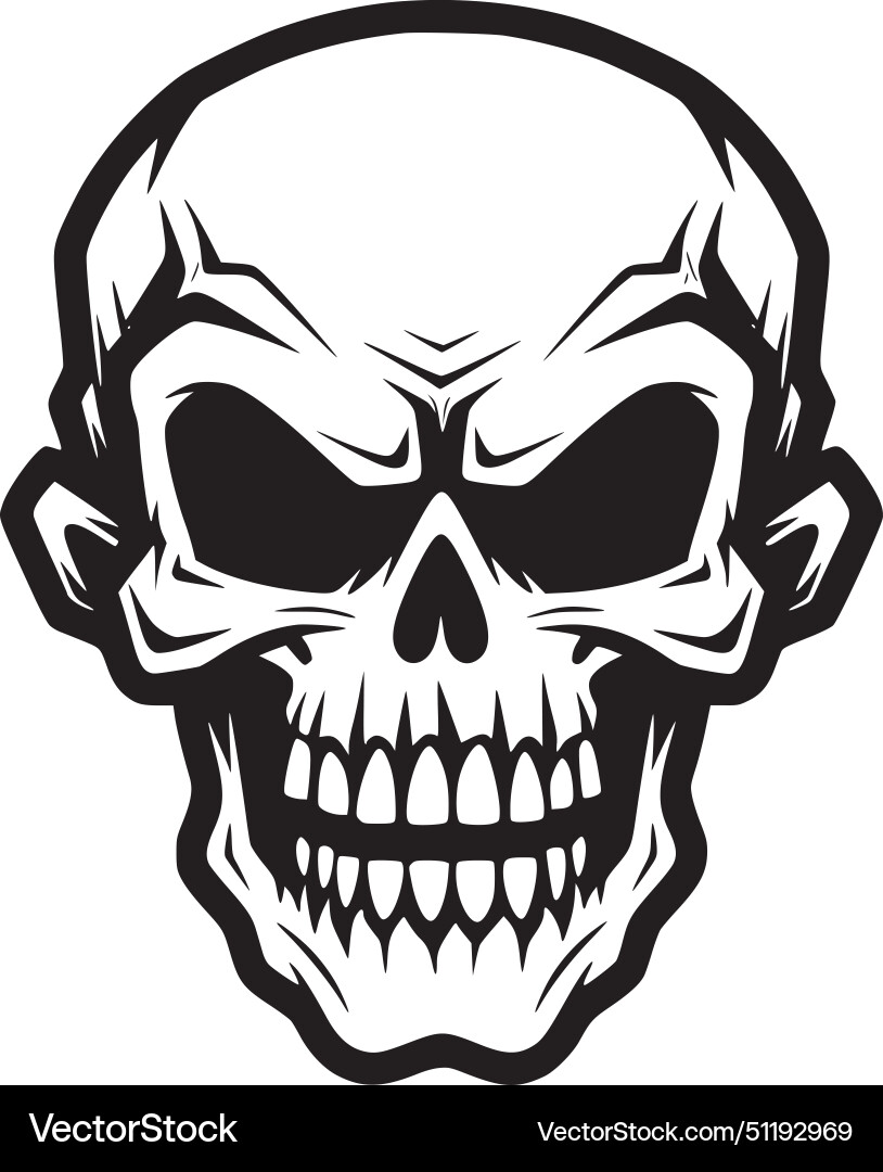 Skull - minimalist and simple silhouette Vector Image