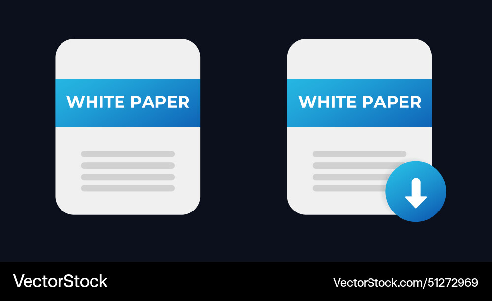 White paper road map document download whitepaper Vector Image