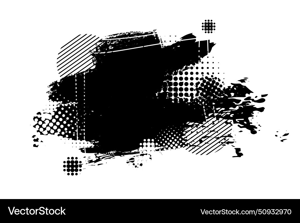 Abstract black blot object hand drawing not ai Vector Image