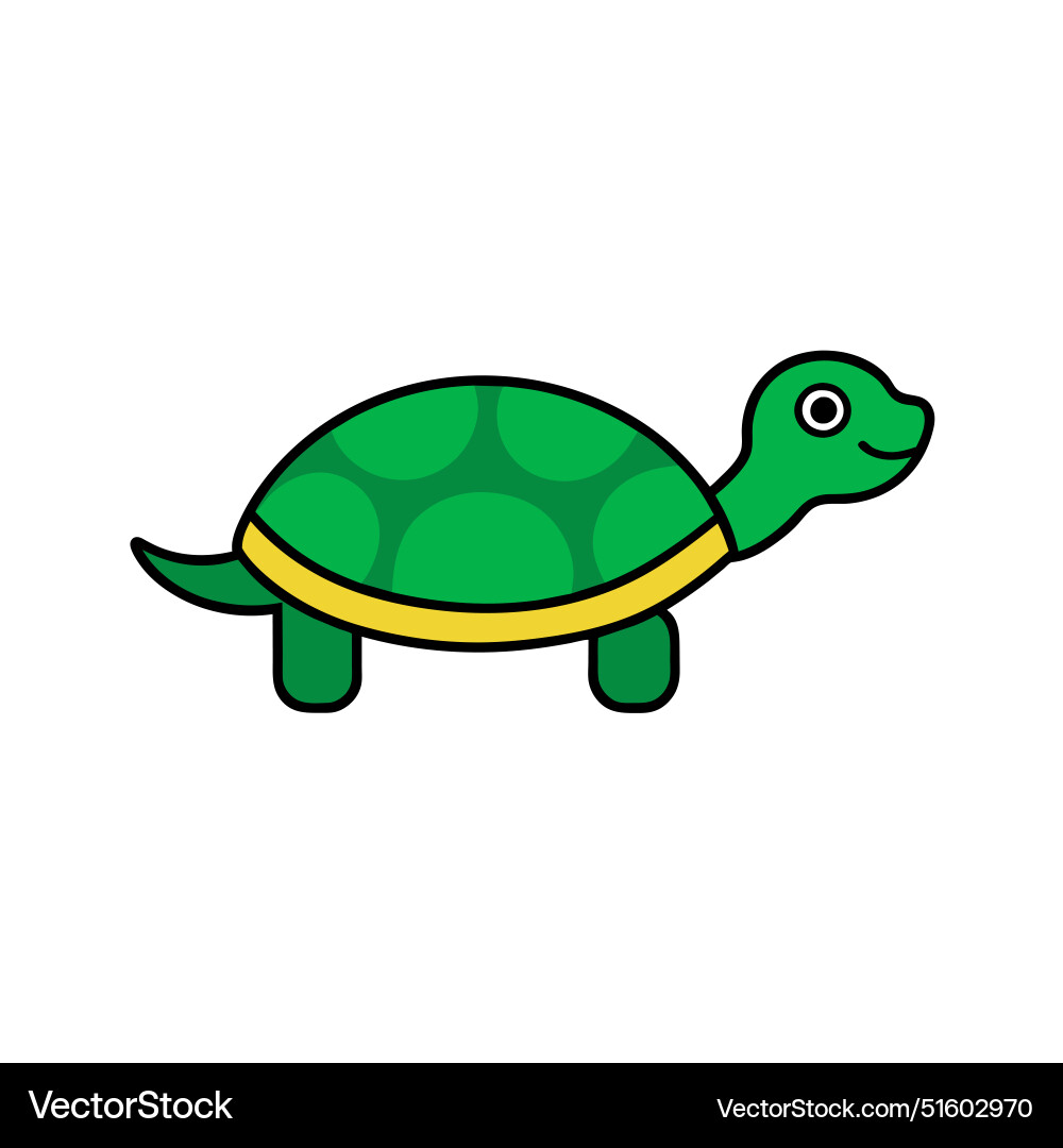 Australian turtle runs icon Royalty Free Vector Image