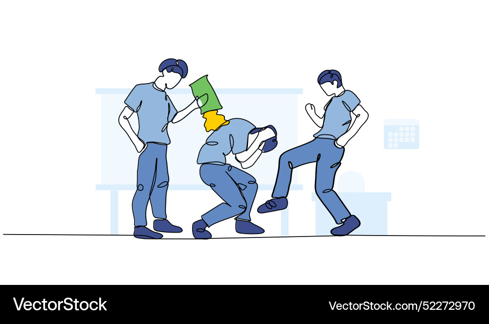 Bullying in schoolmodern flat Royalty Free Vector Image