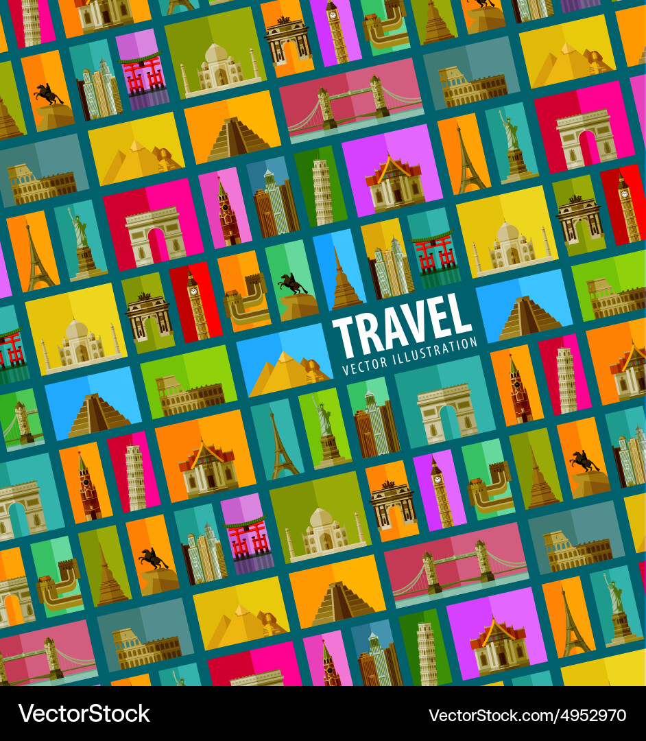 Countries of the world set elements Royalty Free Vector