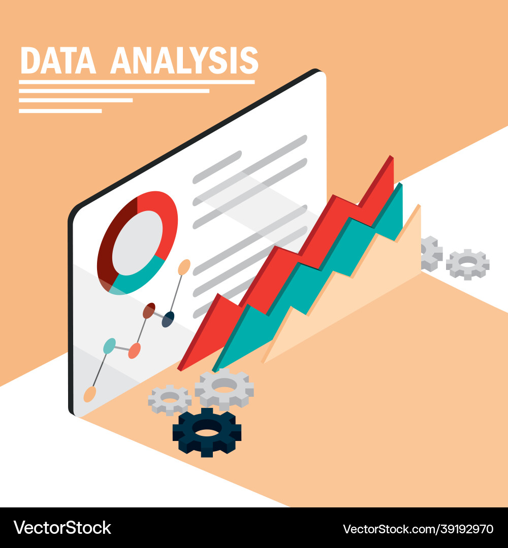 Data analysis diagram Royalty Free Vector Image