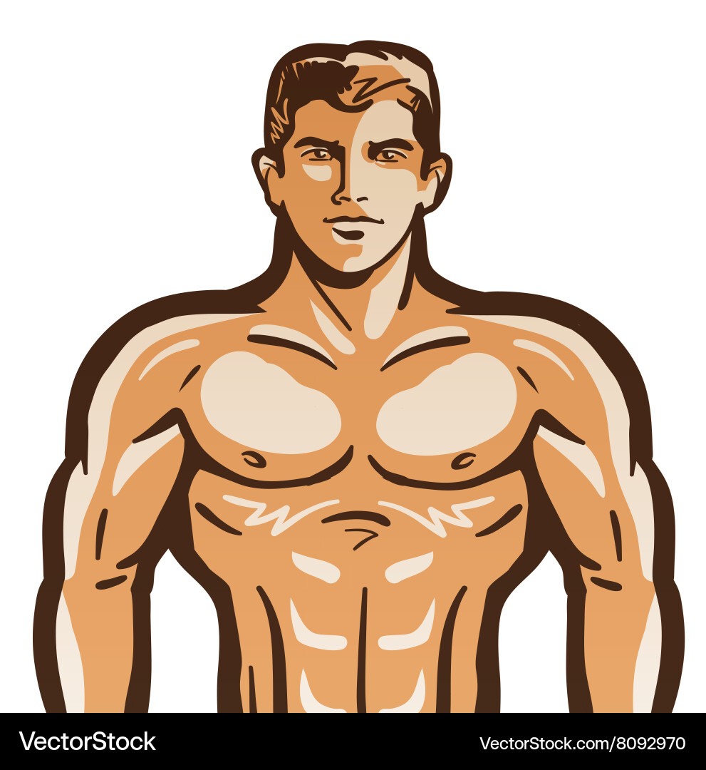 männlicher Körper Lizenzfreies Vektorbild - VectorStock