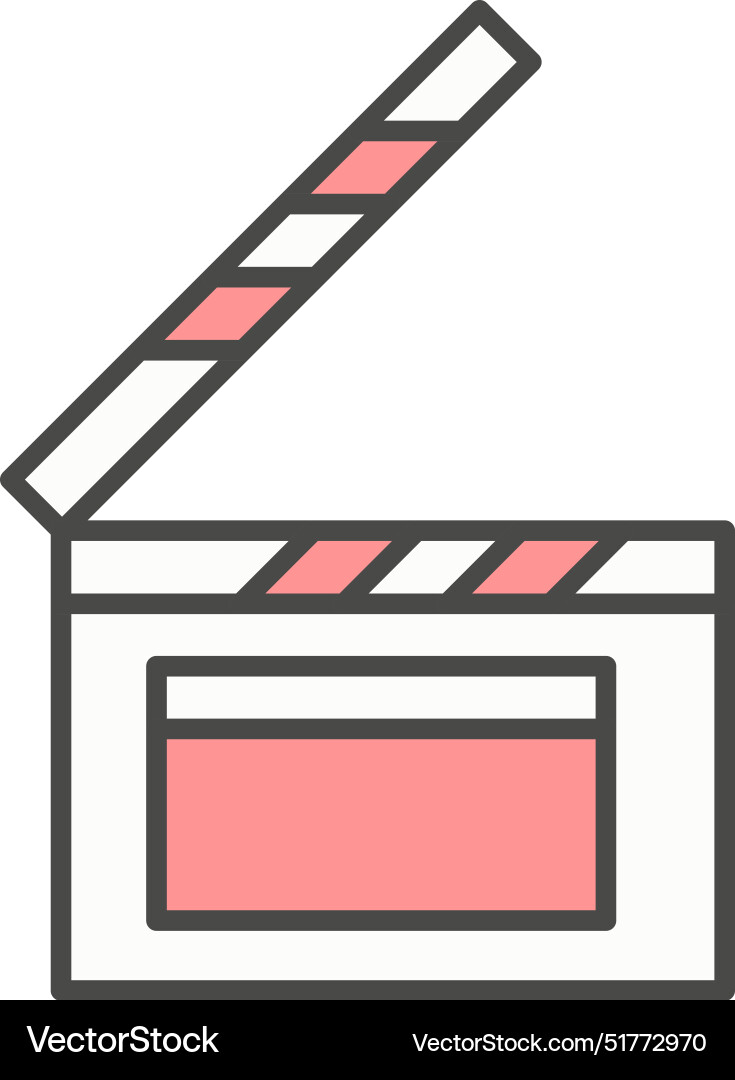 Movie clapping board icon Royalty Free Vector Image