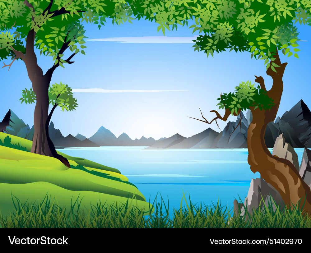 Natural landscape Royalty Free Vector Image - VectorStock
