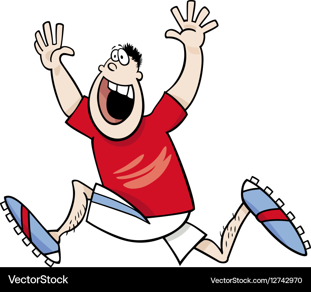 Runner winner cartoon Royalty Free Vector Image