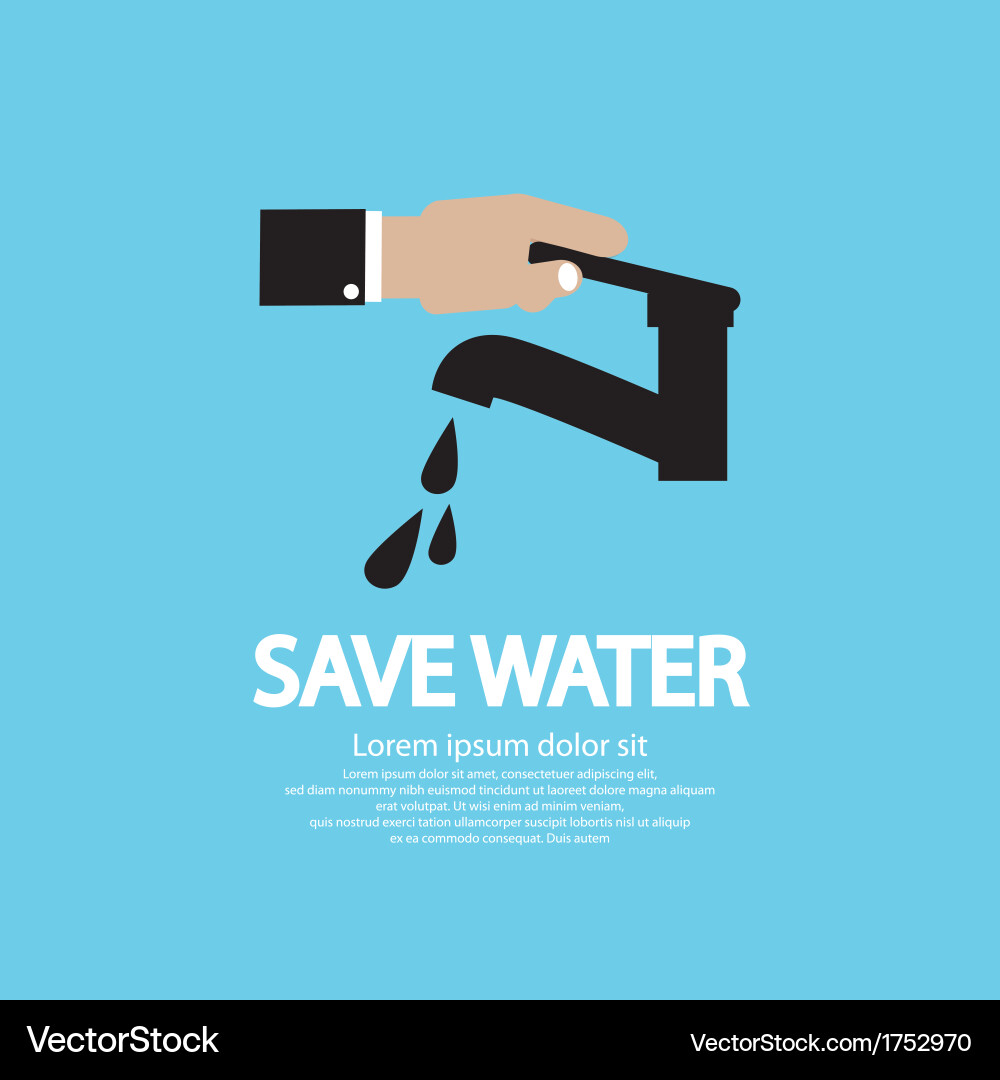Water conservation conceptual Royalty Free Vector Image