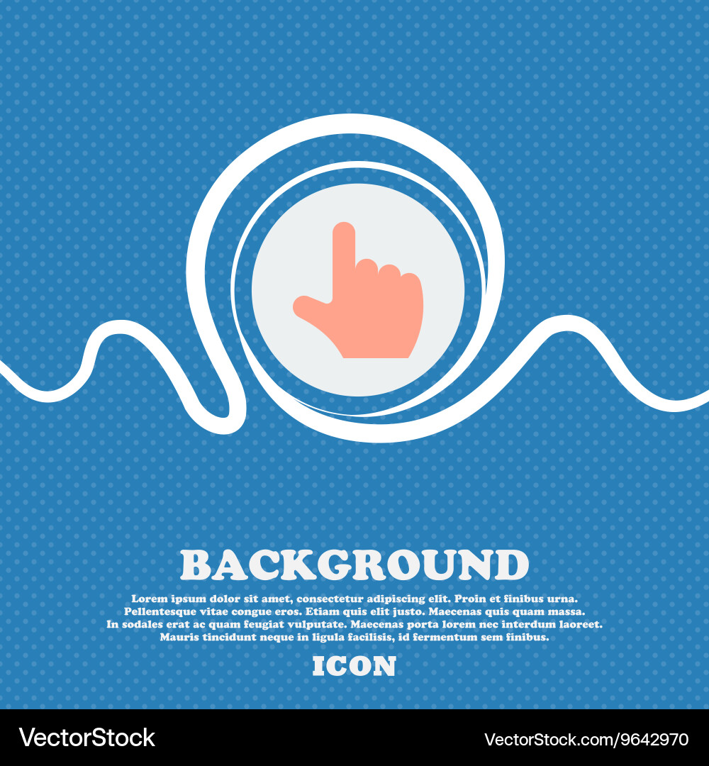 Zeigen Handzeichen Symbol blau und weiß abstrakt Vektorbild