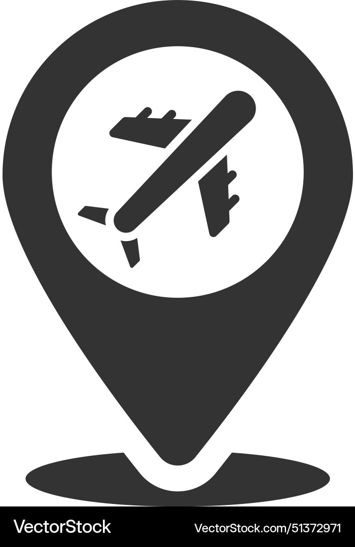 Airport location icon Royalty Free Vector Image