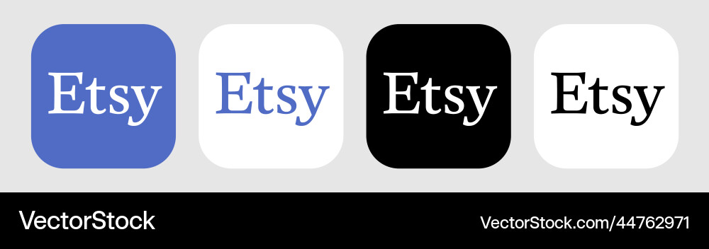 Etsy Logo Vector Black And White 12 Logos Franco Stock Vectors And