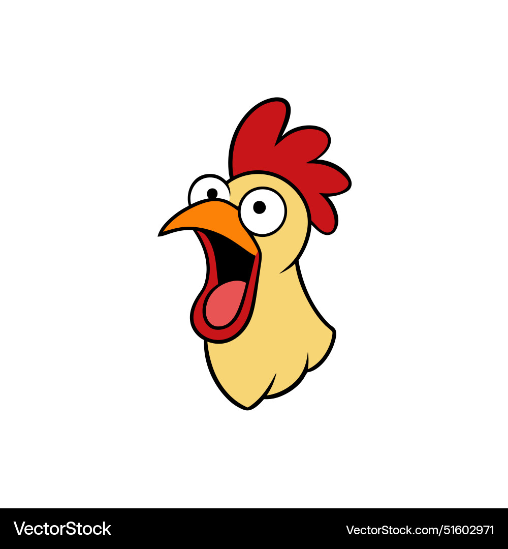 Australorp chicken screams icon Royalty Free Vector Image