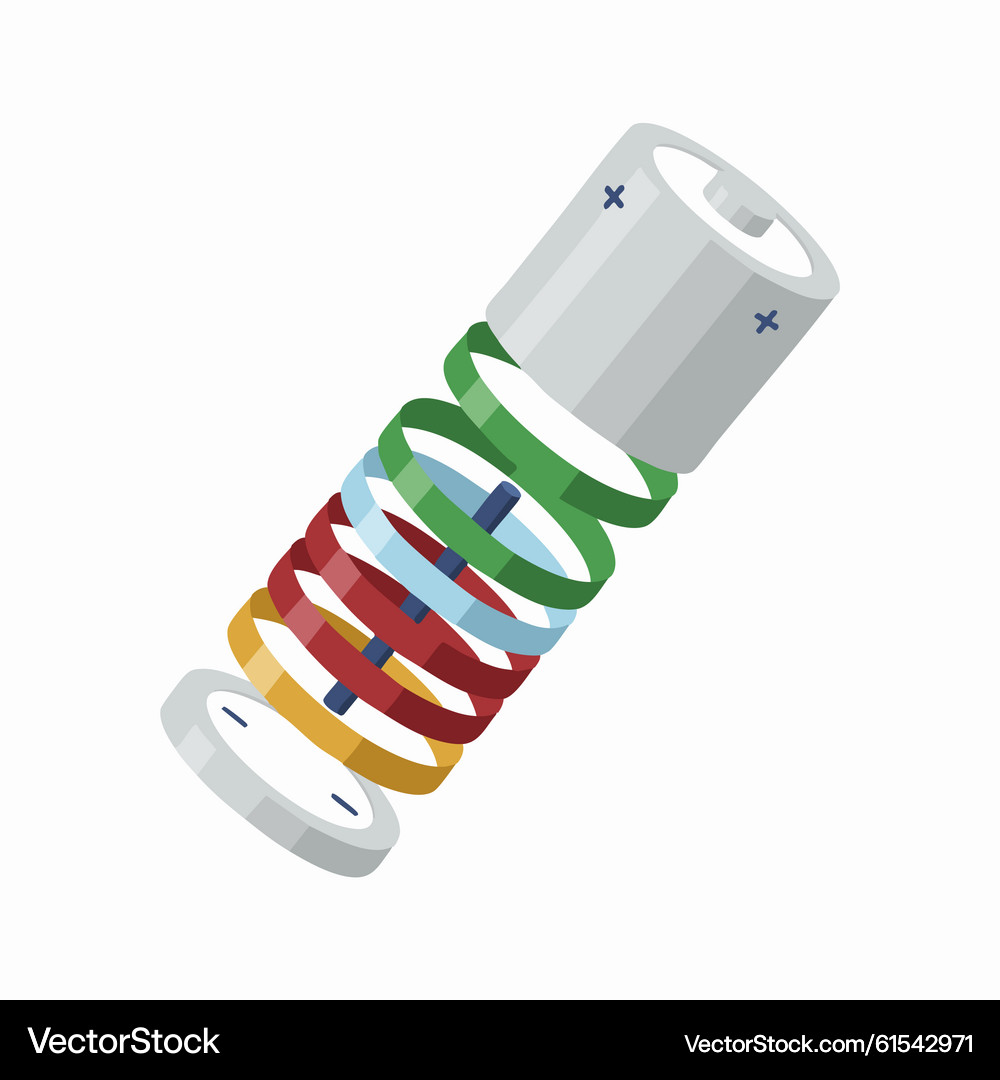 Battery Internal Components - Exploded View – Royalty-Free Vector ...