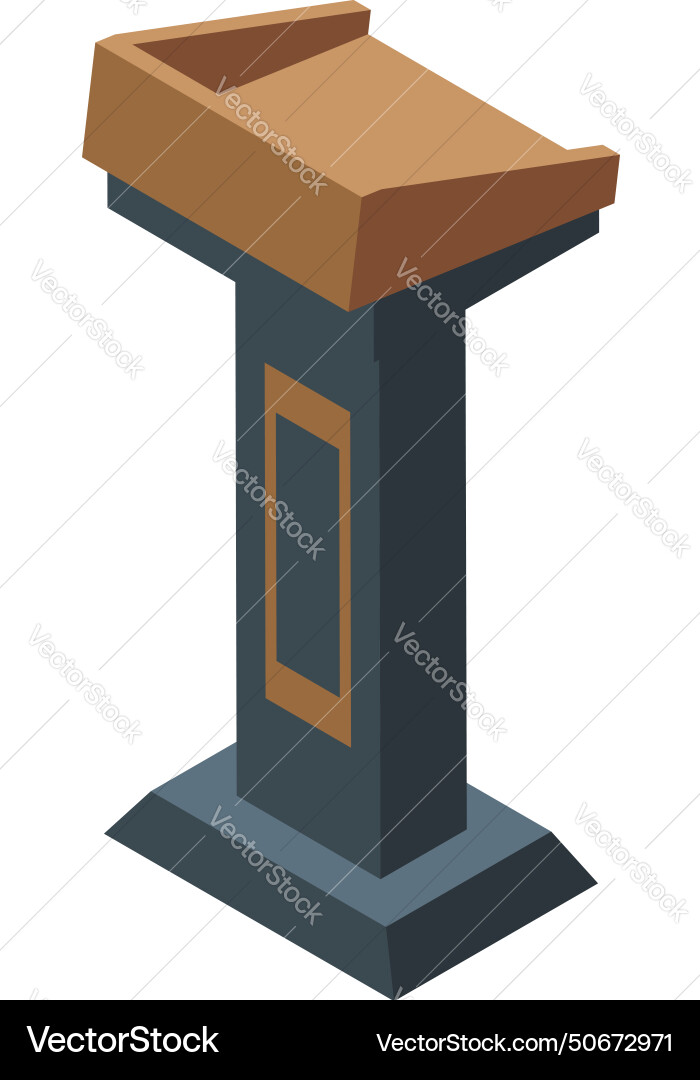 Election campaign tribune icon isometric Vector Image