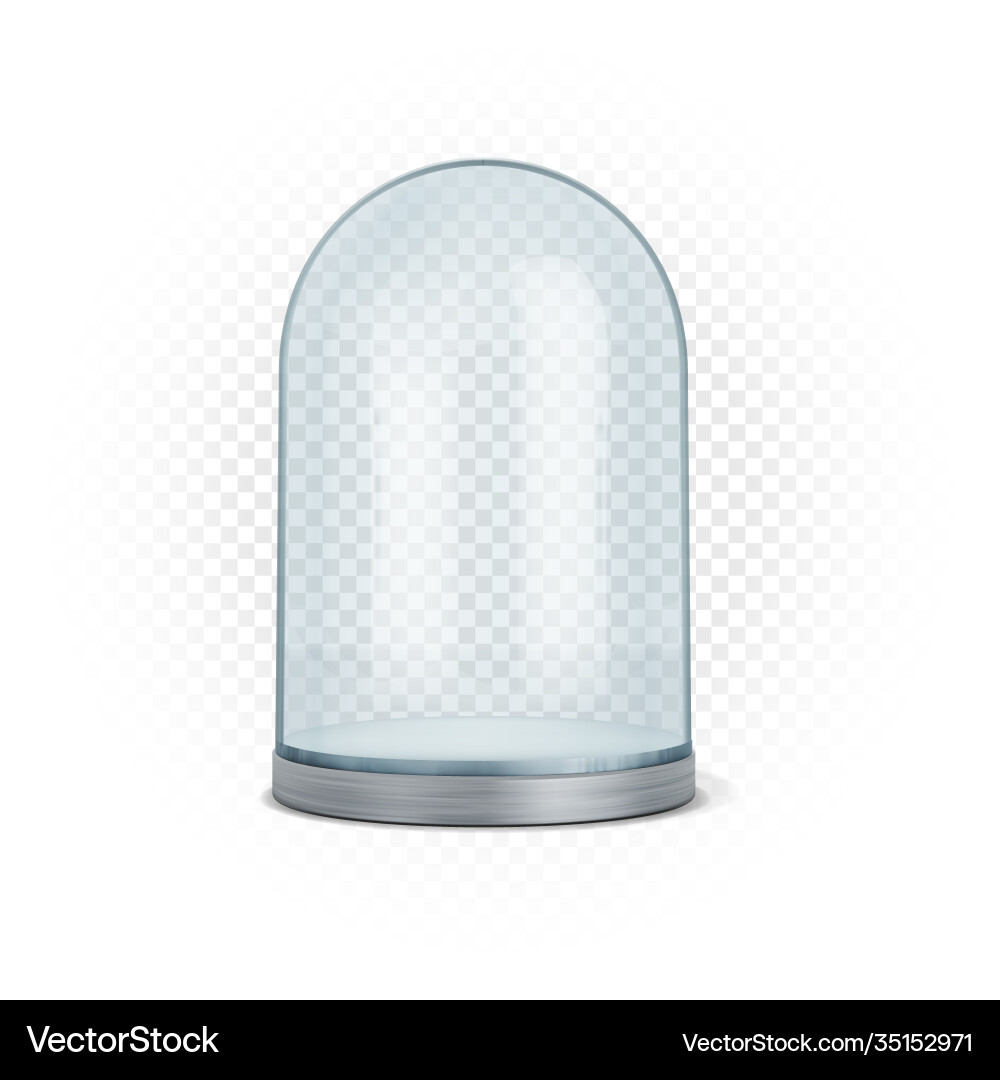 Glass rounded elongated showcase Royalty Free Vector Image