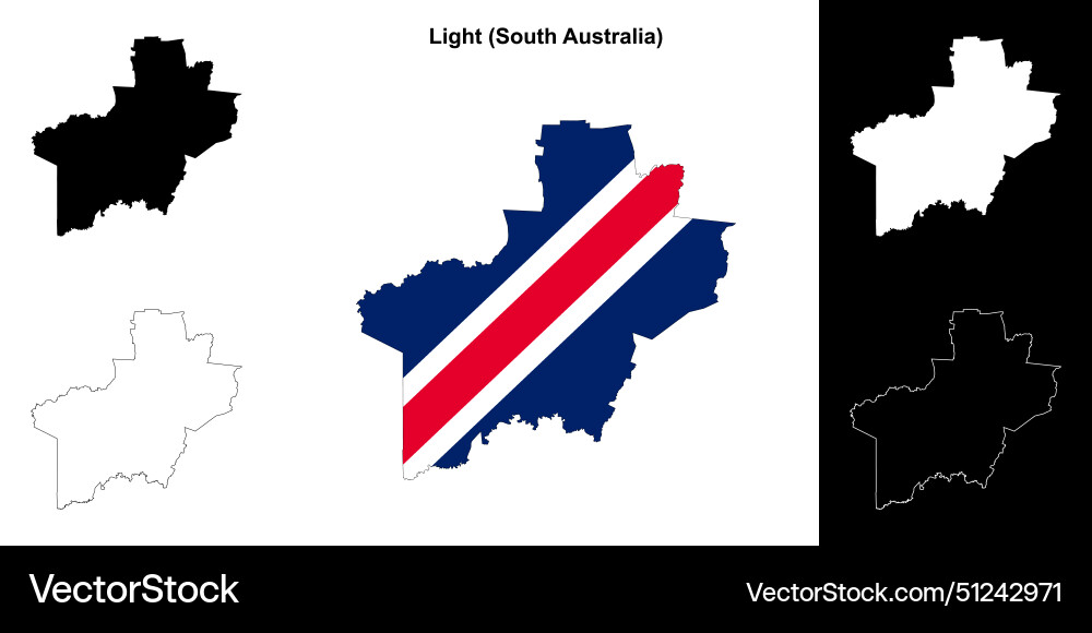 Light outline map Royalty Free Vector Image - VectorStock