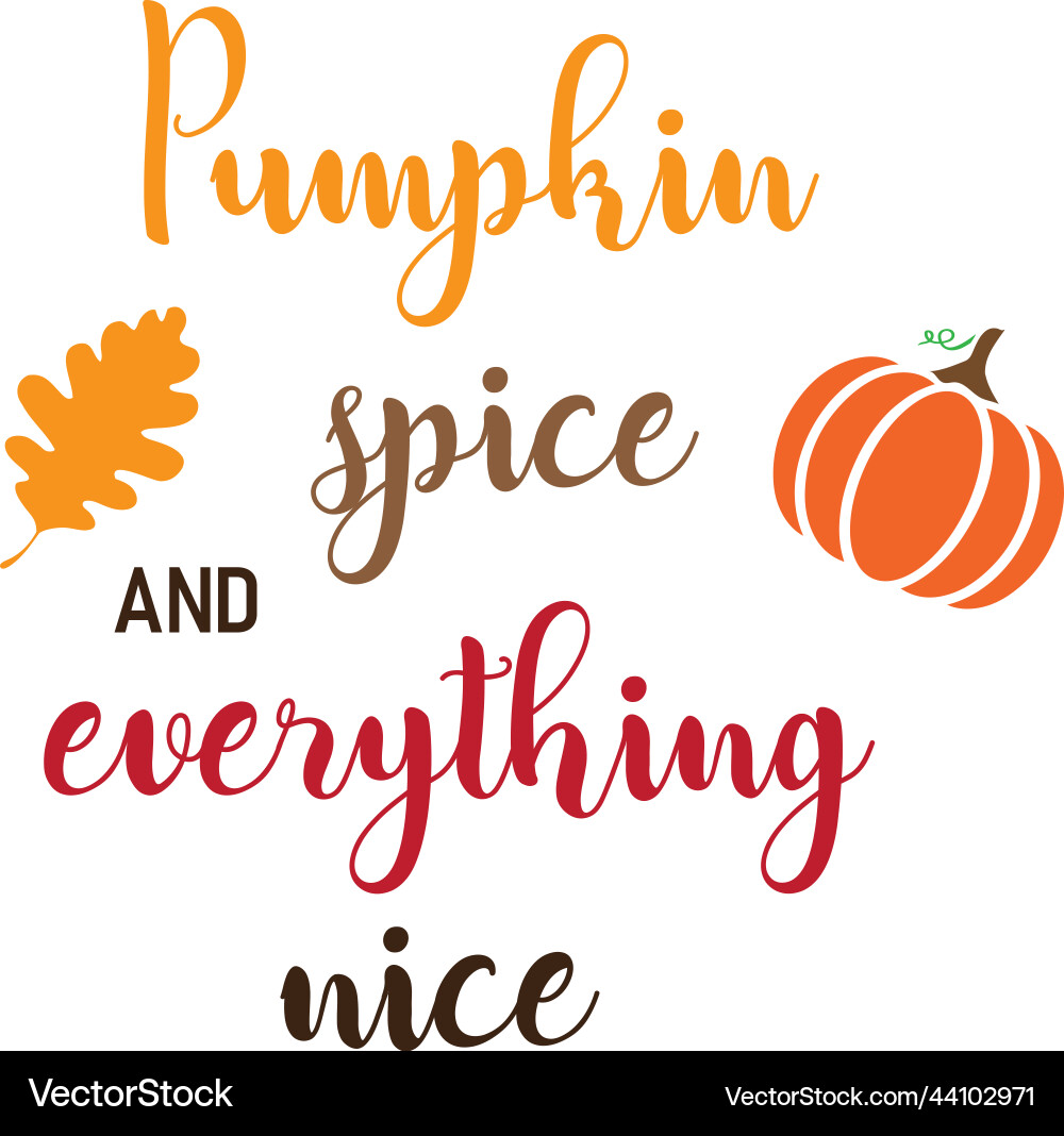 Pumpkin Spice Royalty Free Vector Image Vectorstock