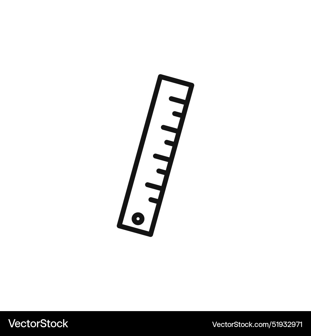 Ruler icon collection measurement tool for Vector Image