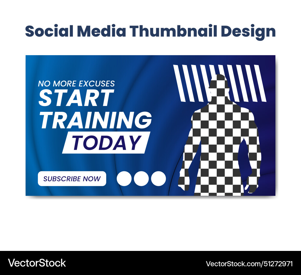 Social media thumbnail design for any Royalty Free Vector