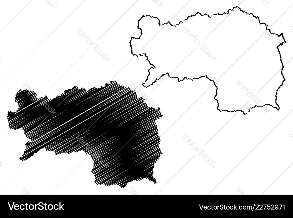 Styria map Royalty Free Vector Image - VectorStock