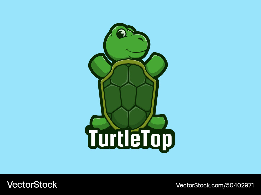 Turtle logo cartoon Royalty Free Vector Image - VectorStock