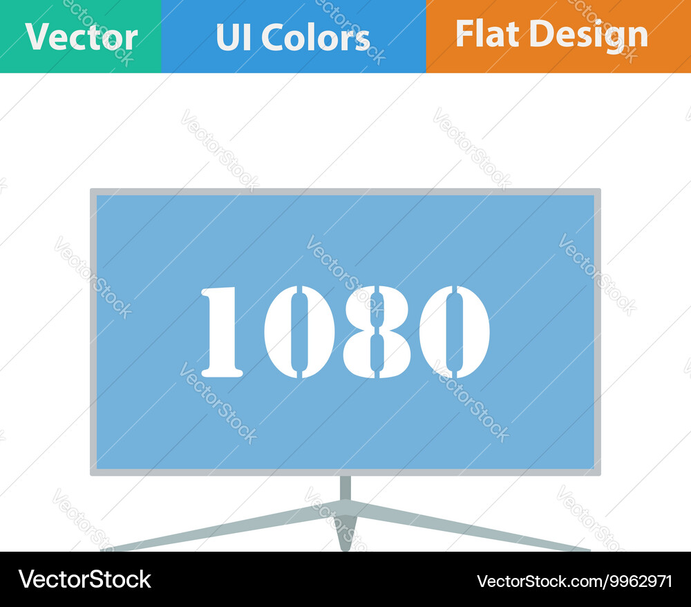 Wide tv icon Royalty Free Vector Image - VectorStock